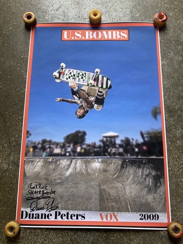 DUANE PETERS PUNK ROCK SKATE 36x24 MATTE POSTER US BOMBS PUNKROCKER ...