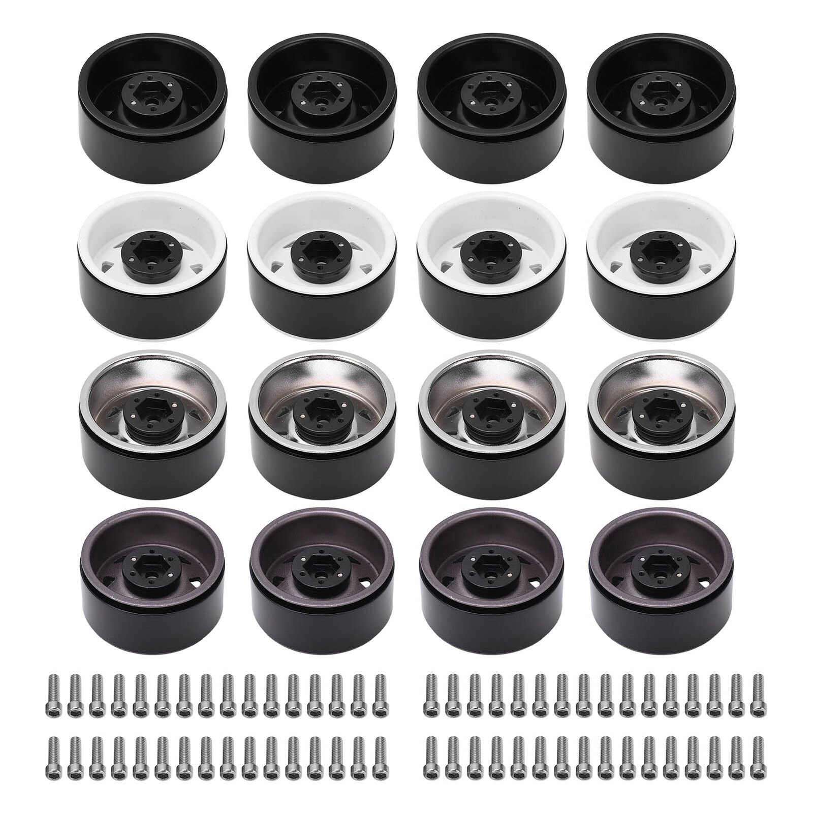 4Pcs/Set RC Car Wheel Hubs 1.9in RC Crawler Wheel Rims Hub Replacement ...