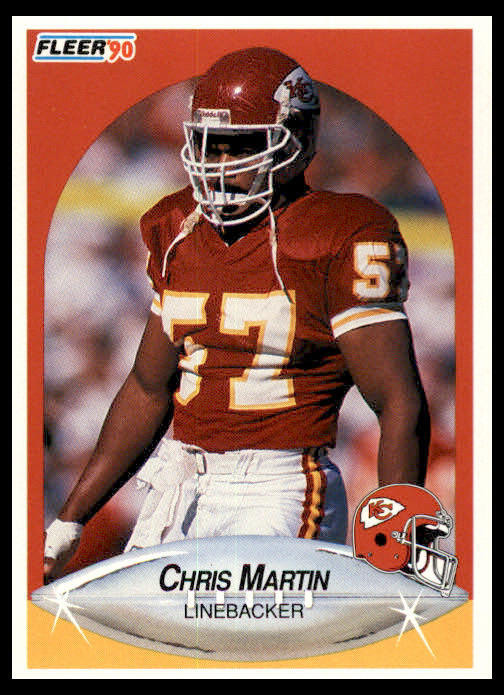 1990 Fleer #205b Chris Martin Kansas City Chiefs | eBay