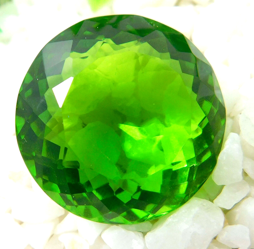 GIE Certified Natural Brazilian 200 Ct Round Shape Green Topaz Loose ...