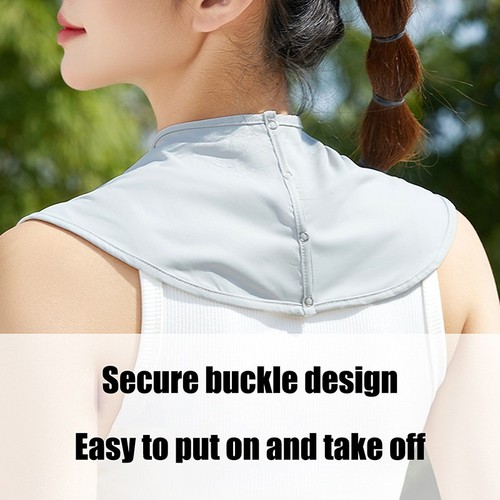 Women Thin Sunscreen Cooling Neck Guard Ice Silk Nylon Neck Collar ...