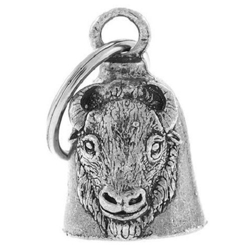 BUFFALO HEAD Guardian® Motorcycle Ride Bell w ANGEL PIN gremlin harley ...