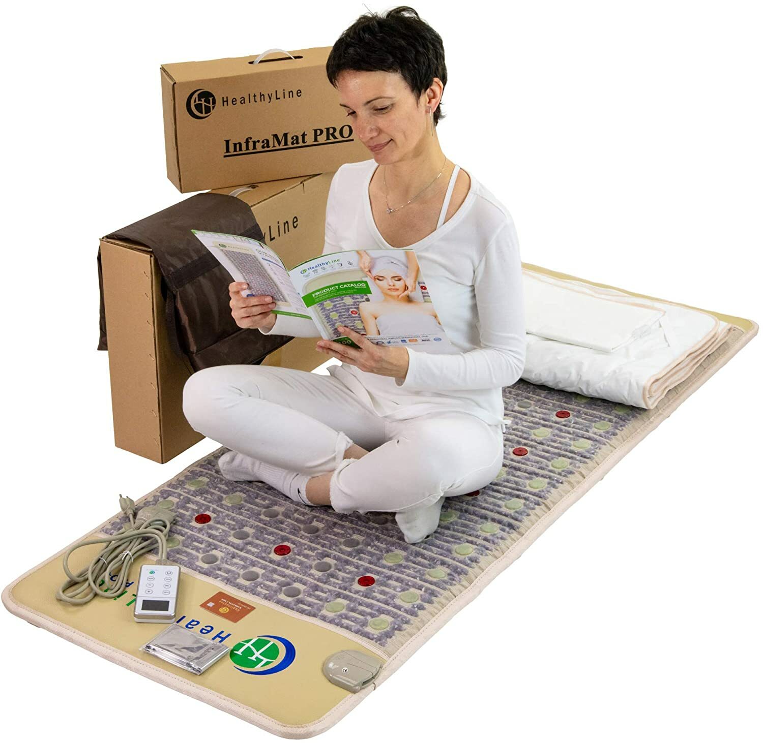 HealthyLine Amethyst Tourmaline Obsidian Jade Mat Heat Far Infrared ...