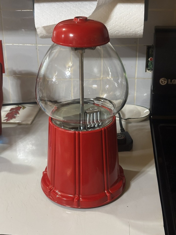 15" Gumball Machine with Coin Bank - Red, Vintage Bubble Gum Candy ...