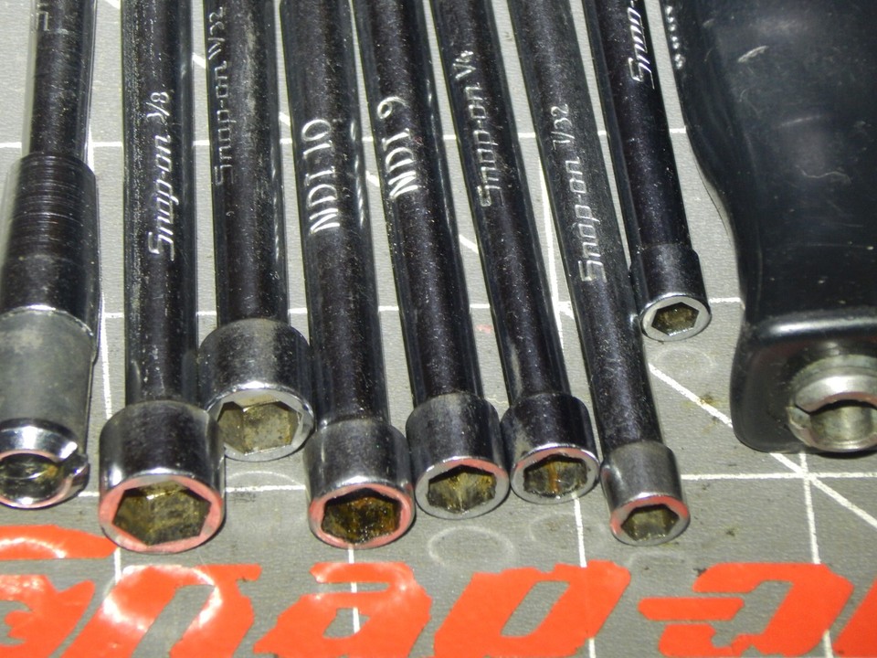 Snap On 9Pc Interchangeable Blade Nut Driver Nutdriver Set 3/16" 3/8 ...