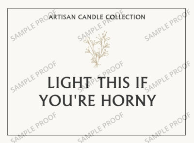 Funny/Rude Sexy Candle Label Valentines Husband Wife -Yankee Candle NOT ...