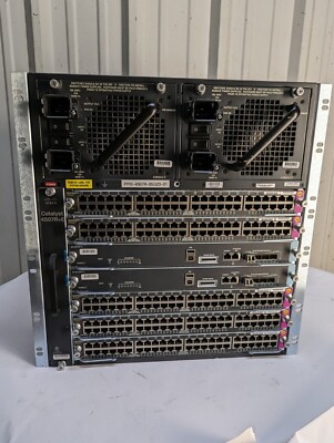 Cisco Catalyst WS-C4507R+E 7 Slot Chassis w 2x WS-X45-SUP7-E 5x WS ...