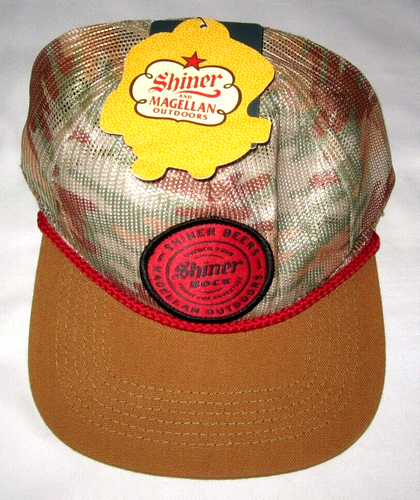Shiner Bock Magellan Camouflage Adjustable Snapback Rope Hat Cap *New w ...