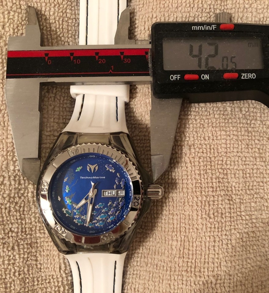 TechnoMarine Stainless Steel Cruise Dream Watch - Blue Dial / Fish /TM ...