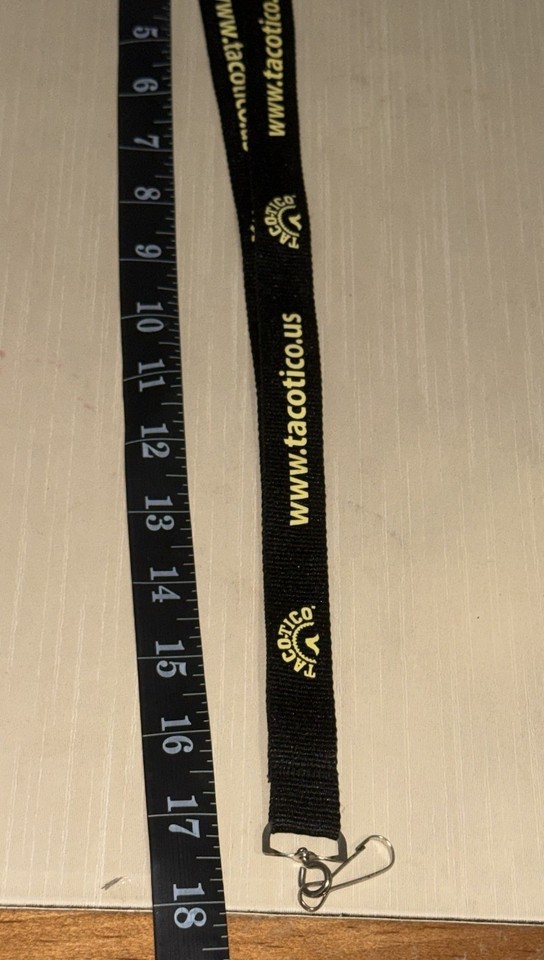 Taco Tico Mexican Restaurant Lanyard Promo Logo Black | eBay UK