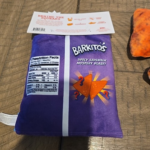 Bark Box Spicy Sidewalk Barkitos Doritos Plush Multi-Part Sz M Dog Toy ...