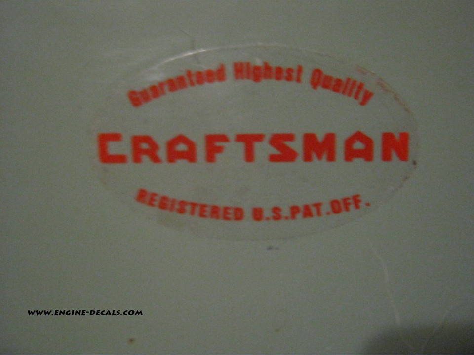 Craftsman Tools vintage 40's WWII era decal 2-1/8" long tool box Silver ...
