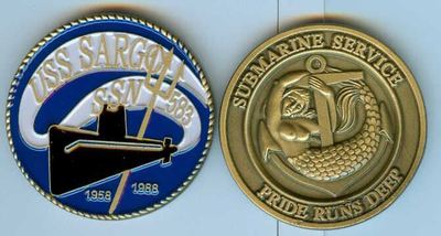 USS SARGO SSN-583 NAVY SUBMARINE SERVICE CHALLENGE COIN | eBay