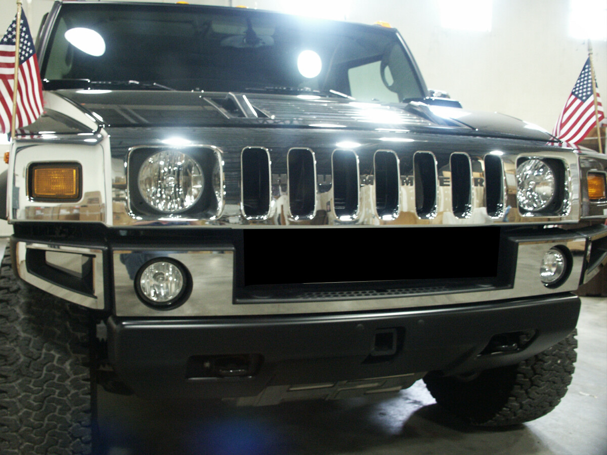 2003-2009 Hummer H2 Stainless Steel Front Bumper Accent Trim | 5PC ...