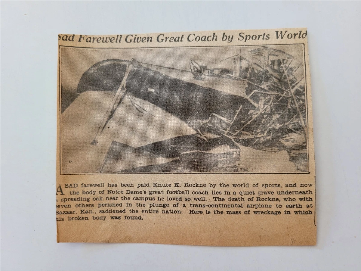 Knute Rockne Plane Crash