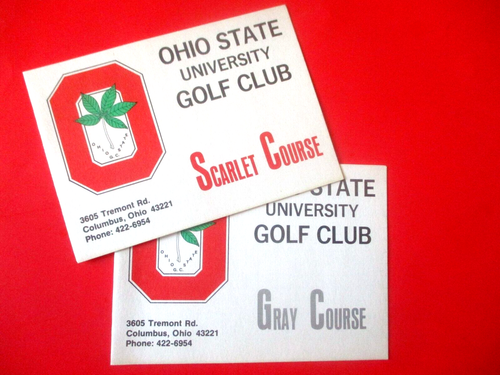 vtg - 2 Golf Scorecard Lot - OHIO STATE UNIVERSITY GOLF CLUB gc ...