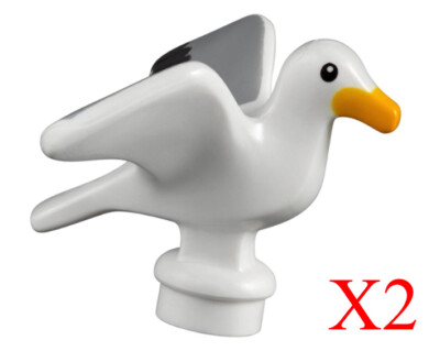 Lego Seagull with Bright Light Orange Beak Animal Bird Minifigure Lot ...