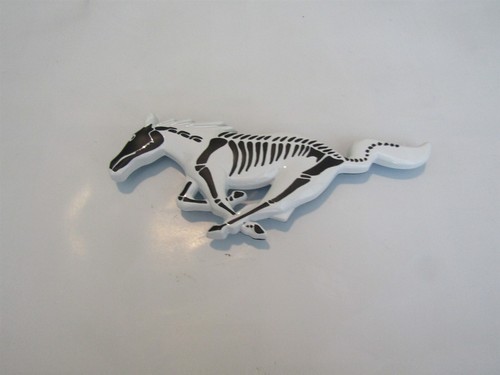 WHITE W BLACK BONES SKELETON 2005 - 2009 FORD MUSTANG GRILL GRILLE ...