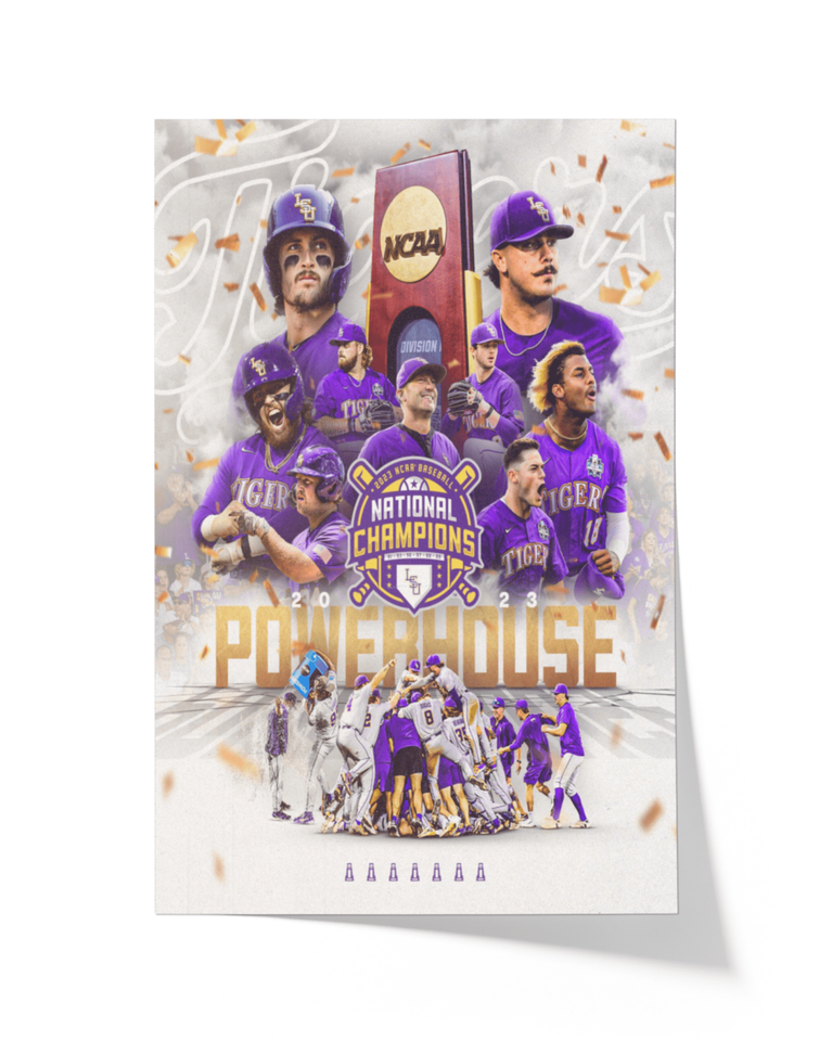 LSU Tigers 2023 "Powerhouse" College World Series Championship ...