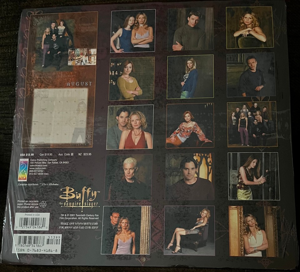 Buffy the Vampire Slayer 2001-2002 Calendar, Sealed --Ready for the re ...