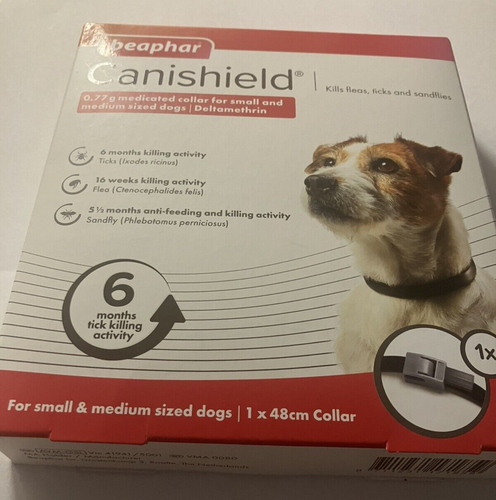 Beaphar Canishield Tick Collar 6 Month Protect Kills Fleas for Small ...