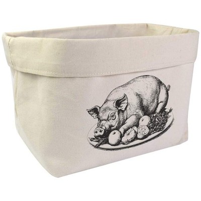 Large 'Roasted Pig onTray' Canvas Organiser / Storage Bag (OR00033862 ...