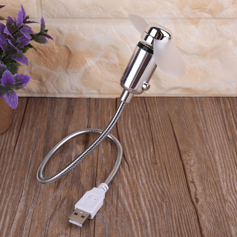 USB-Powered Portable Mobile USB Fan Gooseneck Fan for Laptop Office ...