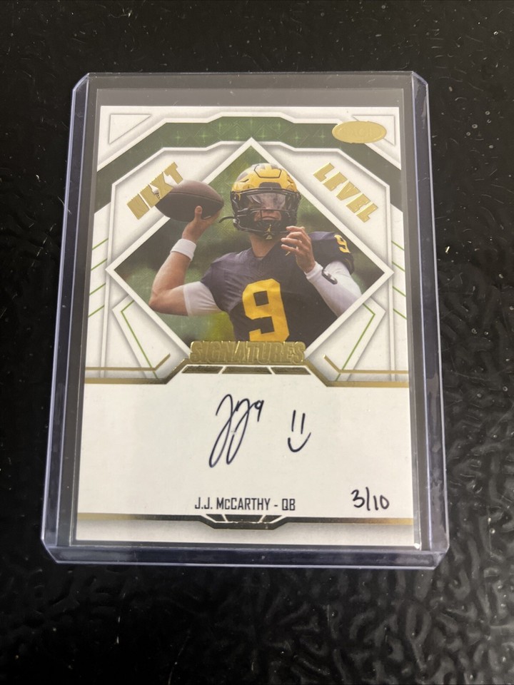 2024 Sage High Series Next Level Green Autograph J.J. McCarthy 3/10 | eBay