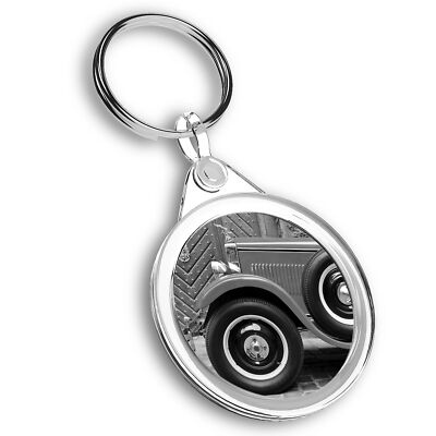 Keyring Circle - BW - Vintage Car Retro Dad Uncle #38203 | eBay