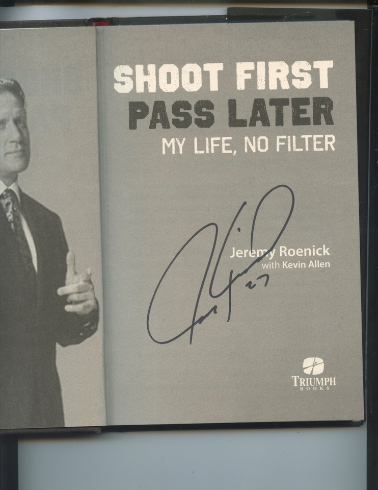 SIGNED "JEREMY ROENICK: SHOOT FIRST, PASS LATER" BOOK (NHL GREAT, 240 ...