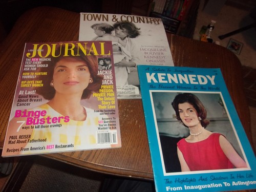 (3) JACKIE KENNEDY VINTAGE MAGAZINES - TOWN & COUNTRY / SALUTE / LADIES ...