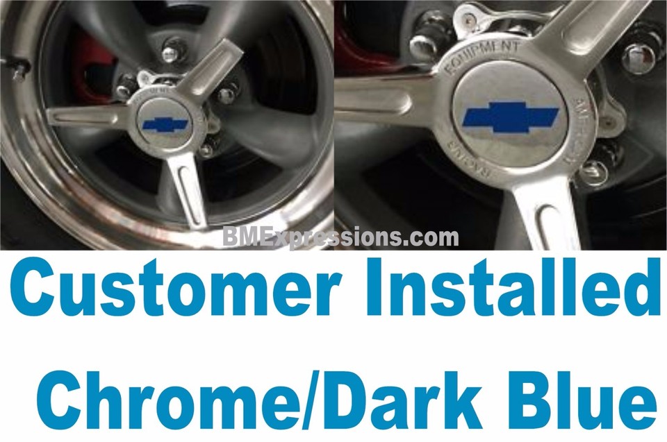Chevy Solid Bowtie Wheel Center Cap 2.5" Overlay Decals Choose Colors 5 ...