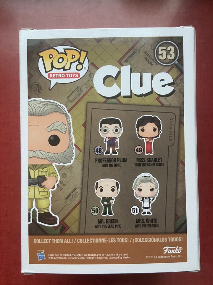 Funko Pop! Retro Toys - Clue - Colonel Mustard w/ the Revolver - Target ...