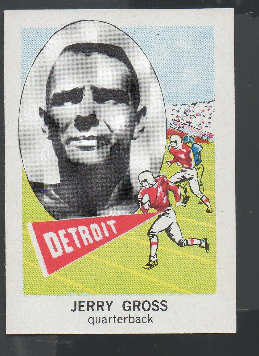 1961 Nucard Football Card #164 Jerry Gross-Detroit Near Mint Card | eBay