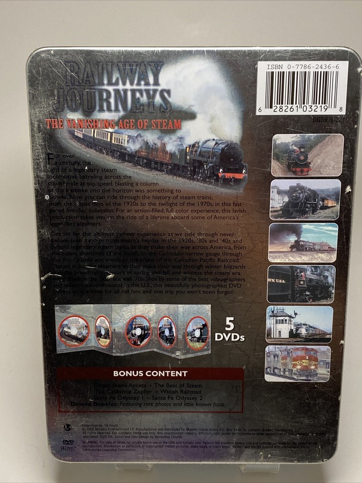 Railway Journeys: The Vanishing Age of Steam (DVD, 2008, 5-Disc Set ...