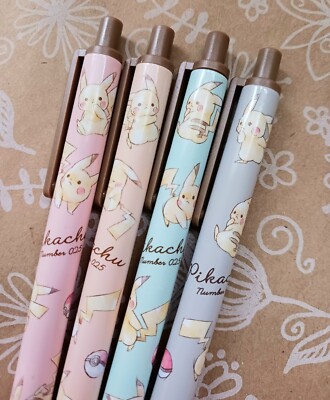 Official Set Of 4 Pokemon Cute Pikachu Color Pens | eBay