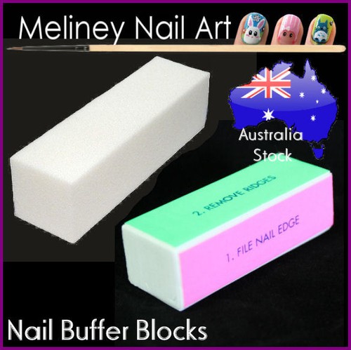 Nail Buffer Blocks File Smooth Shine Remove Ridge Art Sanding Manicure ...