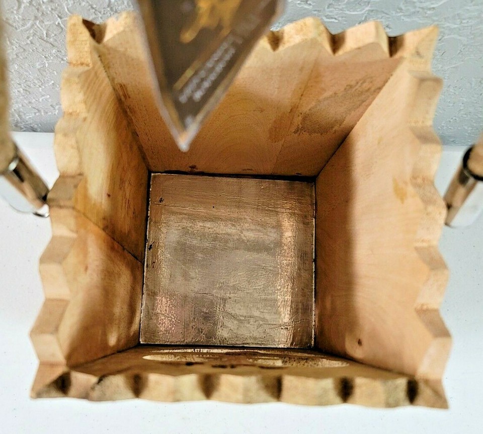 Authentique Spooky Night LED Candle Holder Wood Halloween Pumpkin 8" | eBay