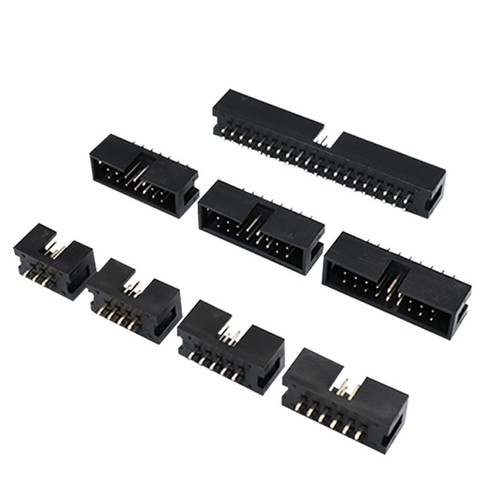 Right Angle Pin PCB Box Male Header 1.27mm IDC JTAG Socket DC3-8/10/14 ...