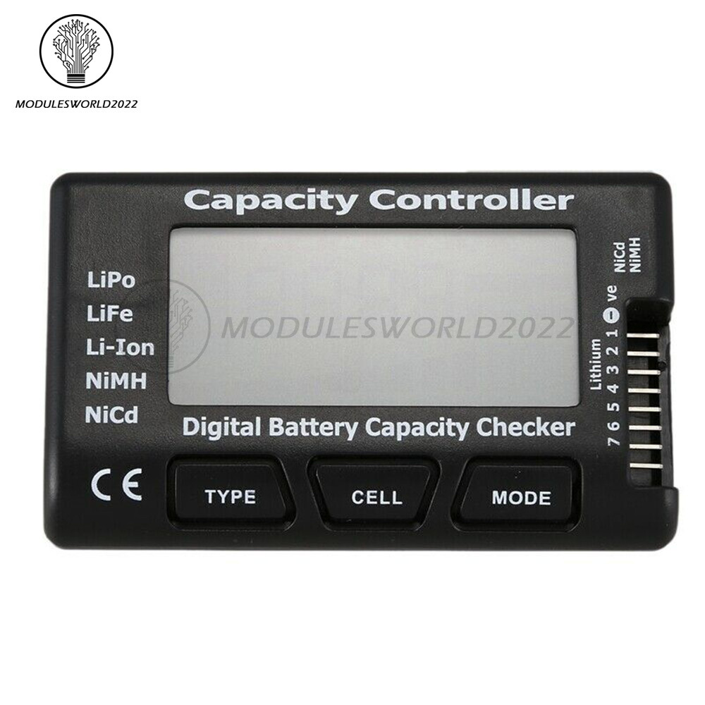 Digital Battery Capacity Checker RC Cell Meter 7 Cellmeter LiPo Li-ion ...