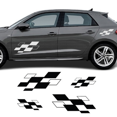 Racing Pixel side stickers compatible with Volkswagen Polo | eBay
