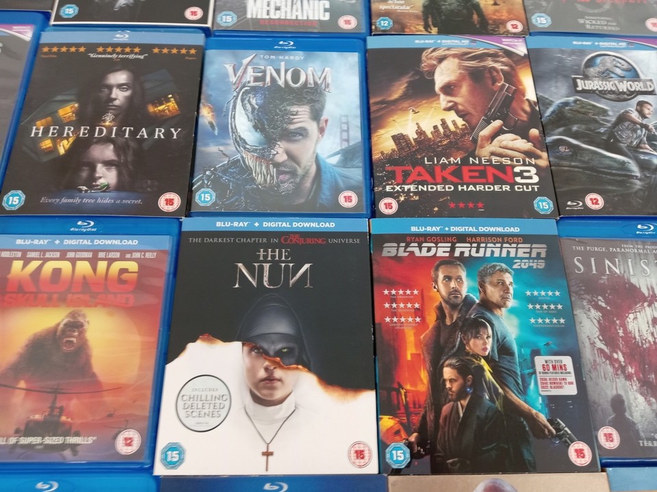 Job Lot Blu-Ray DVD Movie Night Bundle x38 Mixed Horror Action ...