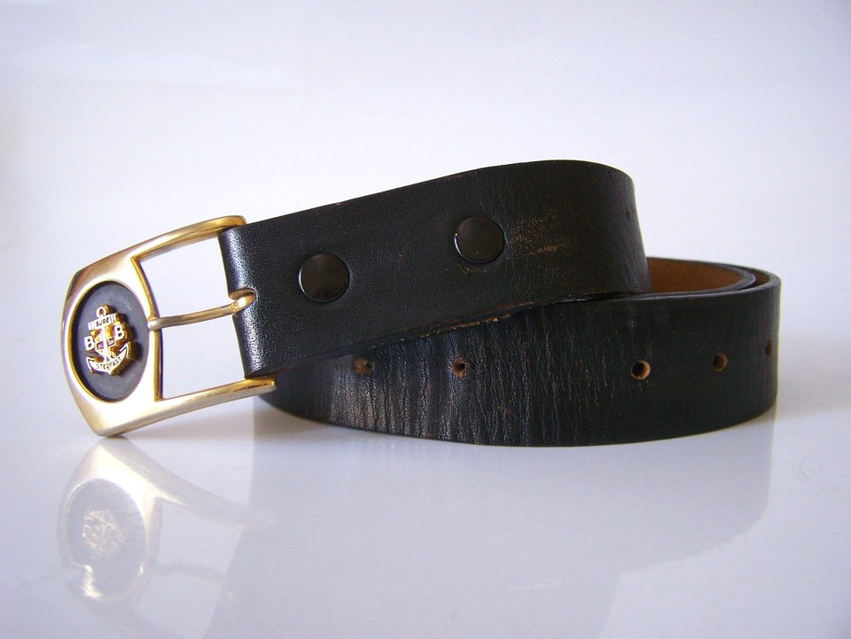 Vintage Hipster by Hickok Black Leather Belt - Sure & Steadfast BB ...