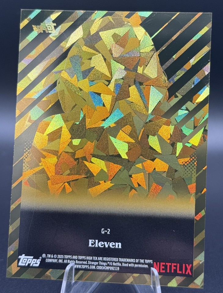 Eleven 2025 Topps Stranger Things High Tek Glam Gold #'d /50 - Case HIt ...