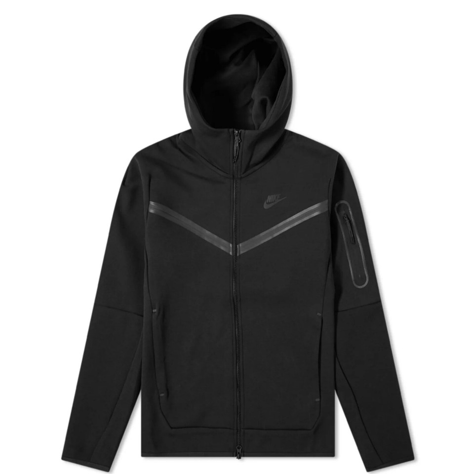 NWT- NIKE Sportswear Men's Full Zip Tech Fleece Hoodie - Black CU4489 ...