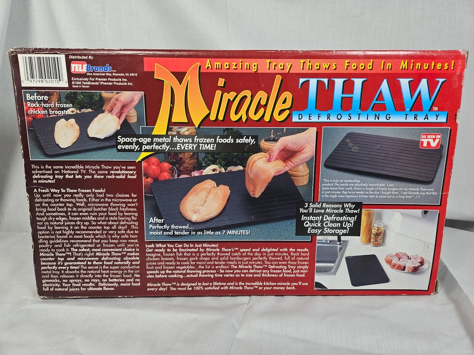 The Original Miracle Thaw Defrosting Tray As Seen on TV 1995 TeleBrands ...