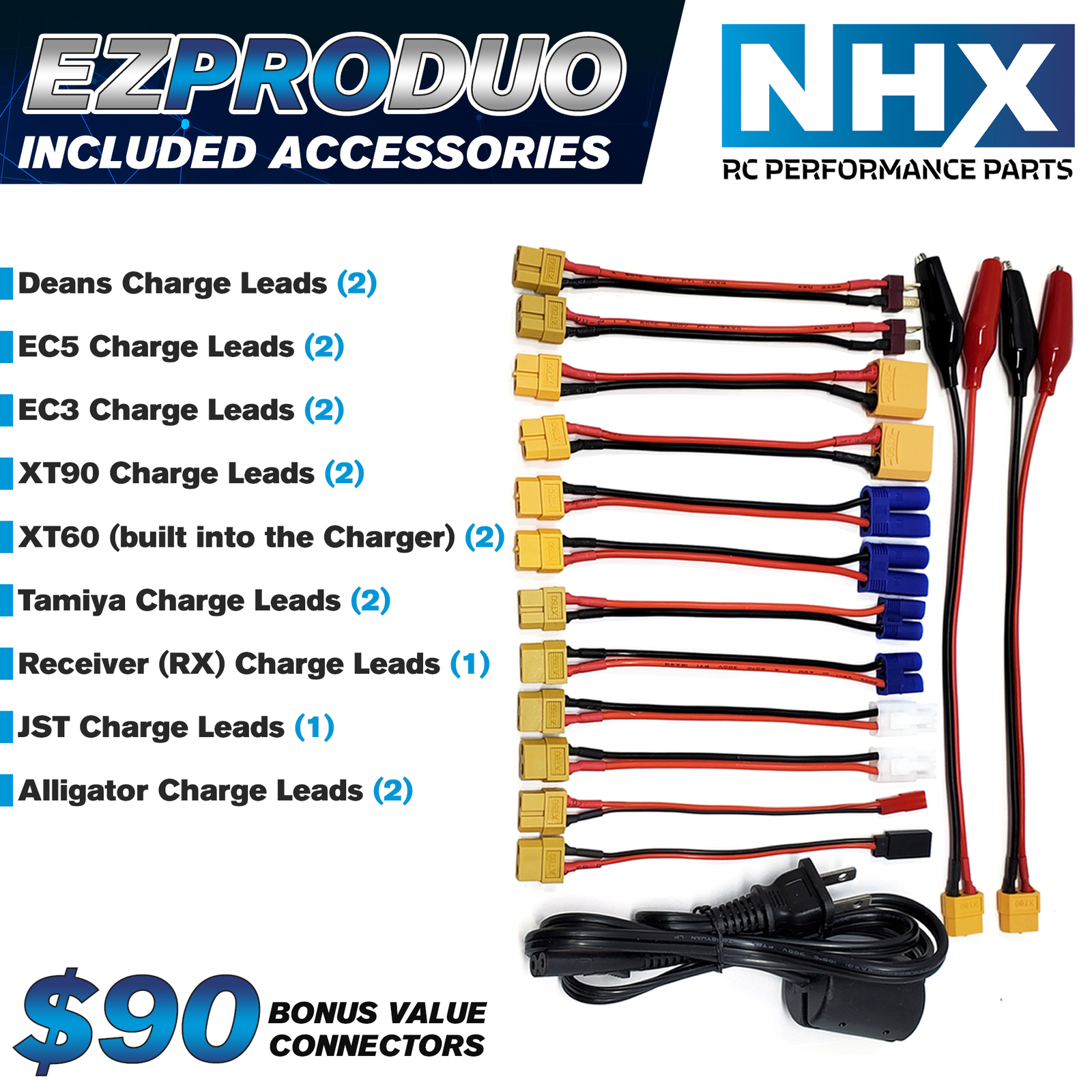 NHX EZPRO DUO 100W X2 Dual AC/DC 12A LIPO/LIHV & NIMH RC Battery ...