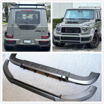Dry carbon fibre Matte Finish Front Lip Rear Diffuser For Mercedes W464 ...