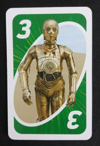 2020 Mattel Star Wars UNO Card Green C-3PO #3 | eBay
