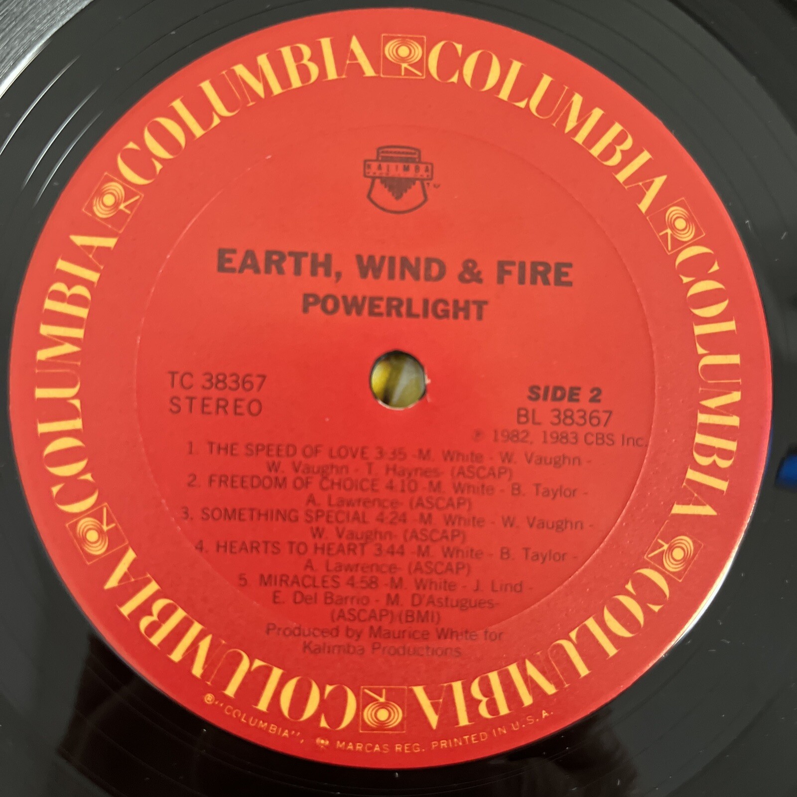 Earth Wind & Fire ‎– Powerlight Vinyl Lp TC 38367 Columbia Records 1983 ...